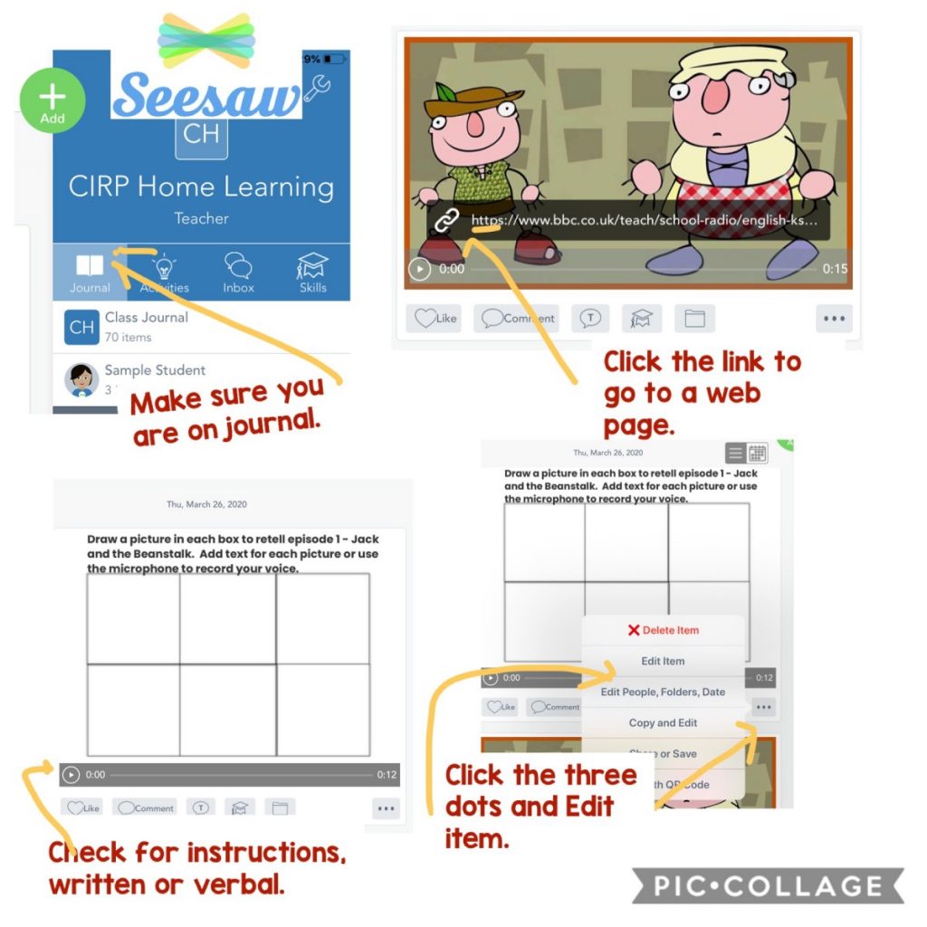 Seesaw Instructions Help – Worsbrough Common Primary School